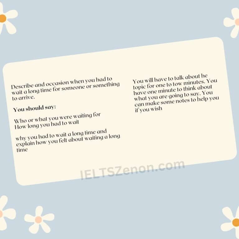 IELTS Speaking Part 2 | Model cue card